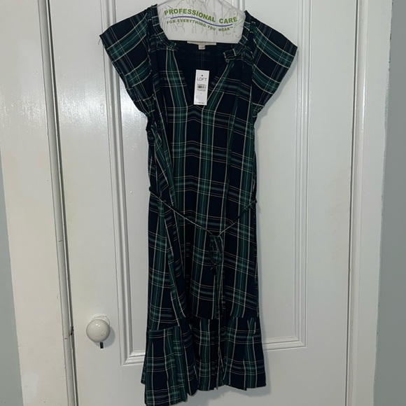 LOFT | Dresses | Nwt Loft Cap Sleeve Plaid Dress | Poshmark